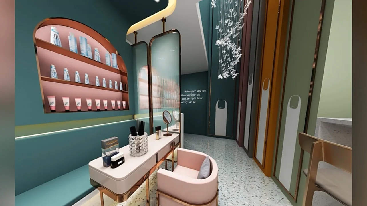 Hair Salon Display Cabinet Front Desk Beauty Salon Counter Beauty ...