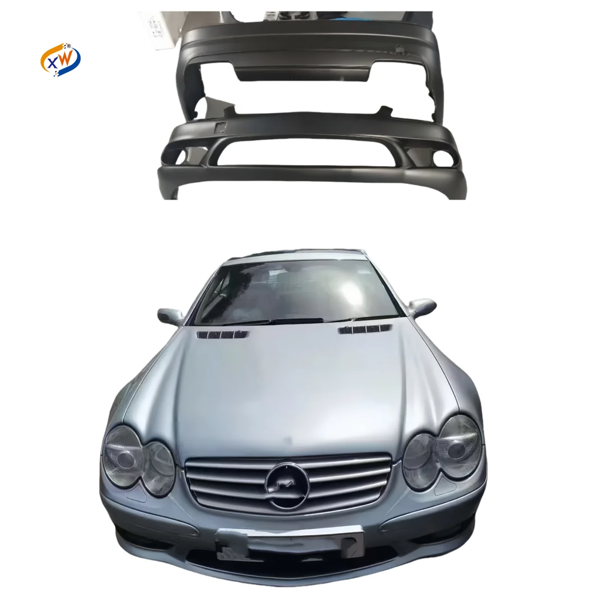 Used For Mercedes Sl R230 Upgrade A-type Fiberglass Body Kit,With Front ...