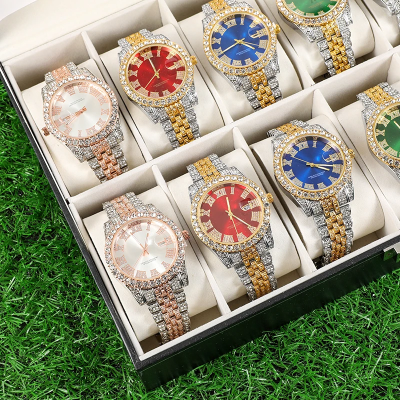 2021 Elite Quartz Watch - Iced Out Rhinestones & Stainless Steel