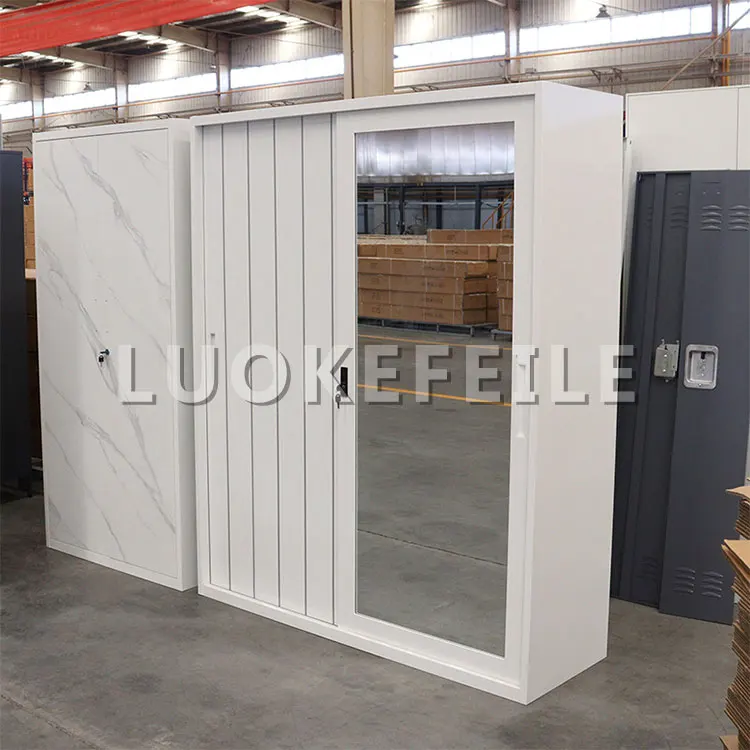 Modern Sliding Mirror Door Bedroom Furniture Almirah Closet Custom ...
