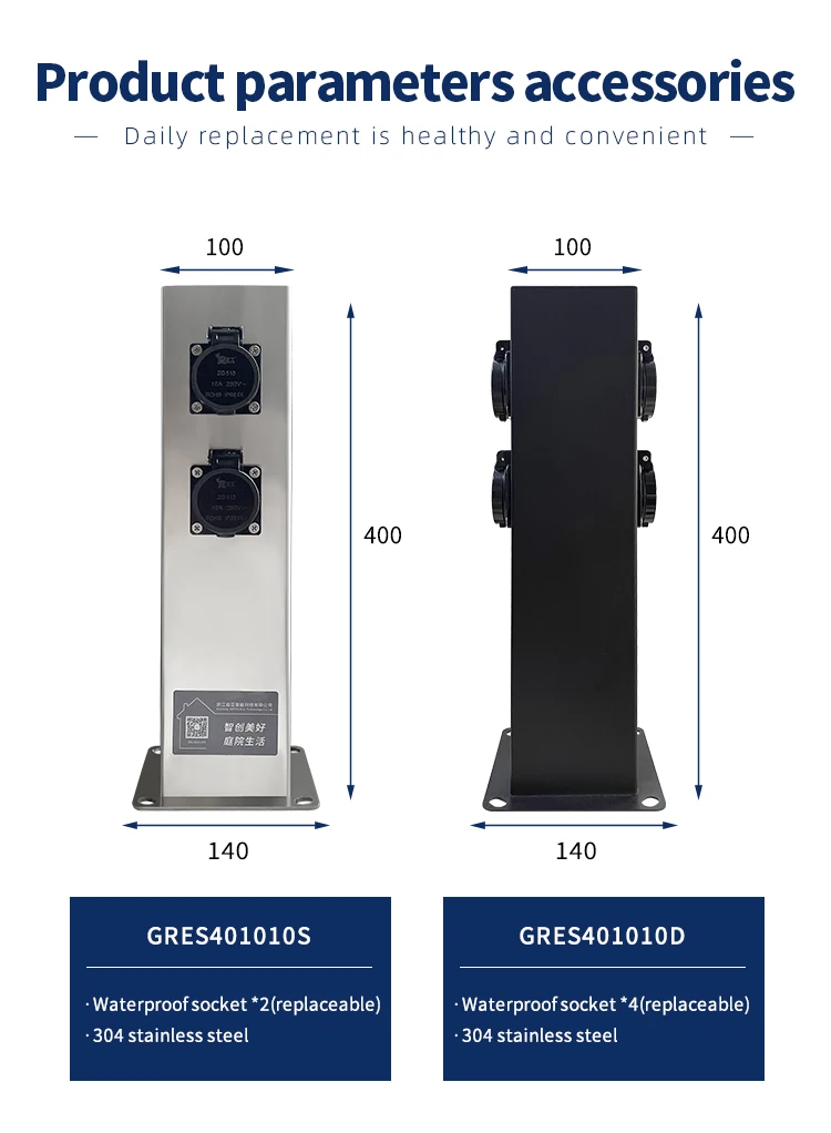 Outdoor Garden Socket Spike Household Wireless Electric Socket ...