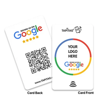 Custom Programmable Qr Code Business Rfid Card Nfc Google Review Card ...