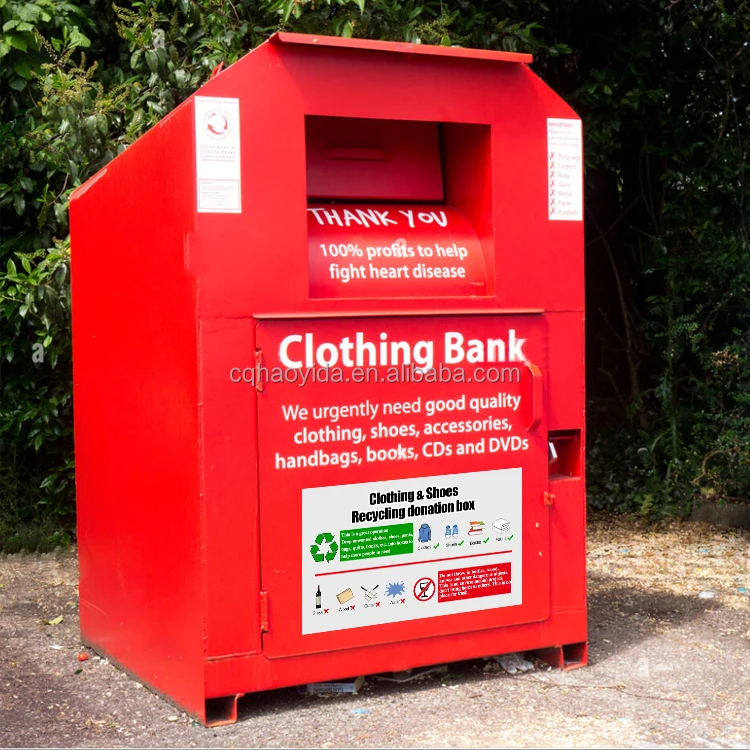 Customized Outdoor Metal Clothing Donation Bins - Eco-friendly