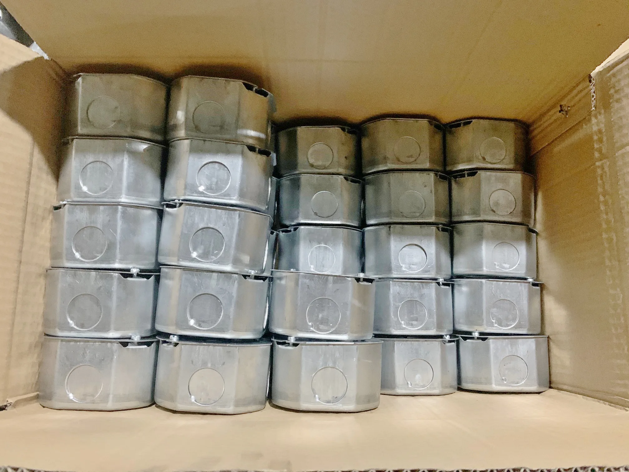 4" Square Electrical Metal Outlet Box Drawn Box 52171 - Buy 2-1/8" Deep ...