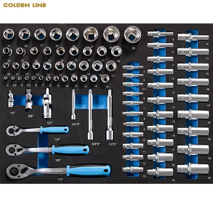 Lockable Seven-Drawer Tool Cabinet - 310pcs Tool Sets