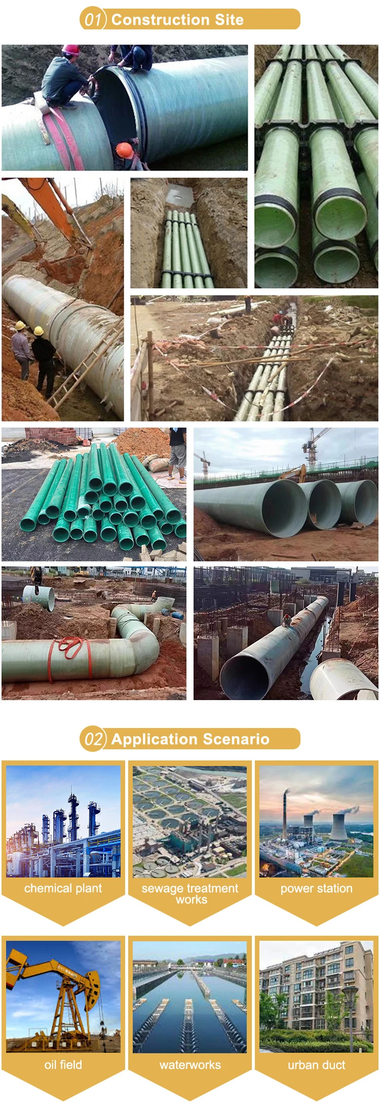 Durable FRP/GRP Fiberglass Pipes - High Strength Solutions