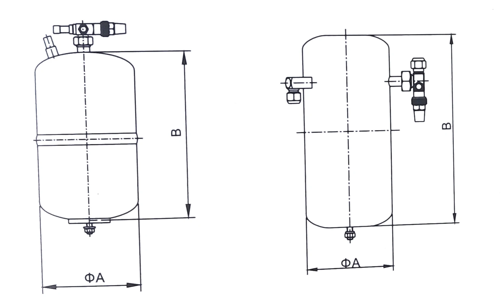 Refrigeration Vertical Refrigerant Liquid Receiver For Condensing Unit ...