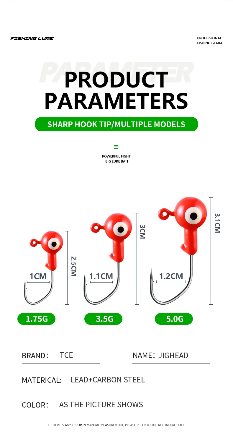 Crappie Jig Head with Lazer Sharp Sickle Hook - Fishing Jigs