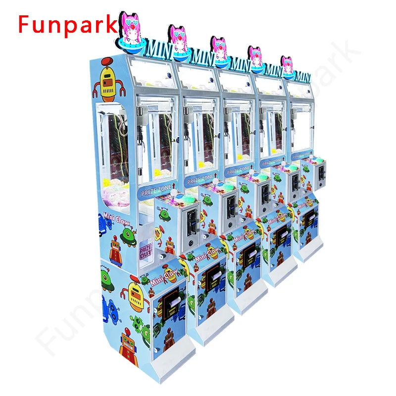 Funpark Coin Operated Mini Claw Crane Machine Arcade Game