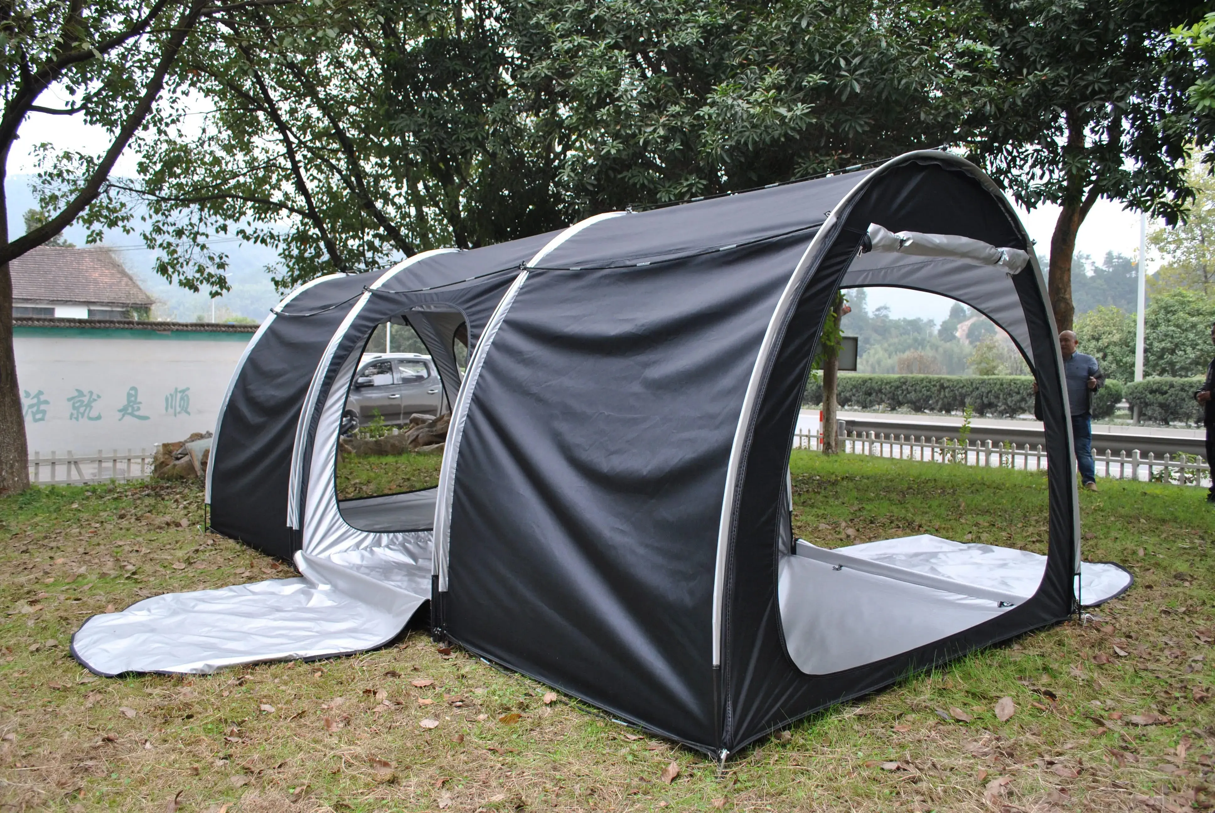 Large 3 Room Outdoor Camping Attachable All-in-one Connectable Social ...