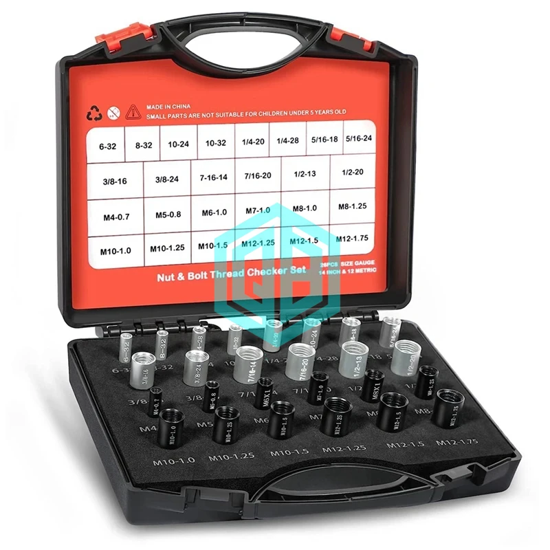 26 Nut And Bolt Thread Check Nut And Bolt Size Gauge 14 Inch 12 Metric ...