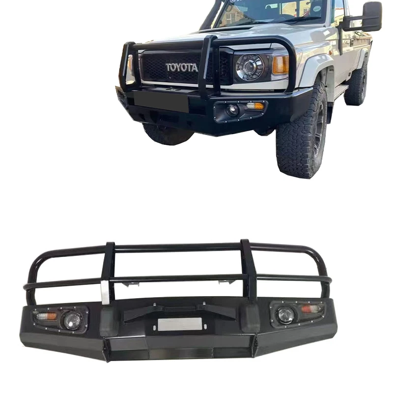 Heavy Duty Powder Coated Black Steel Front Bumper Rear Bumper Side ...