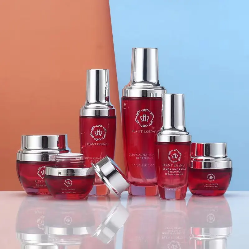 2024 New Design cosmetic glass bottle and jar set 20g 30g 50g 30ml 50ml ...