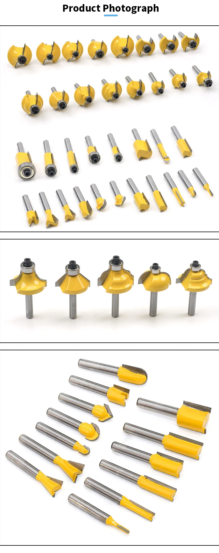 35pcs Wood Router Bit Set - Precision Tungsten Carbide Milling Cutters