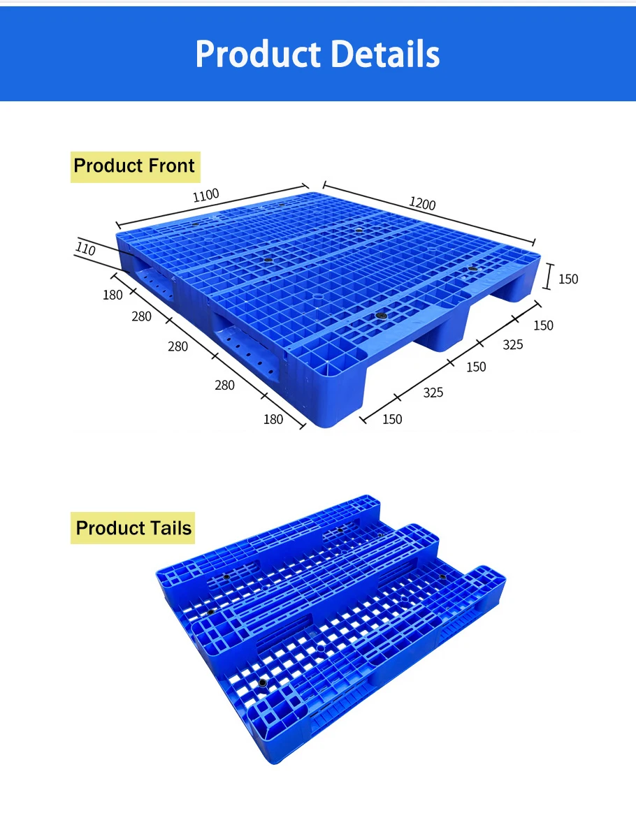 Heavy Duty Pallets Warehouse Pallet Rack HDPE Material 4 Way Entry ...