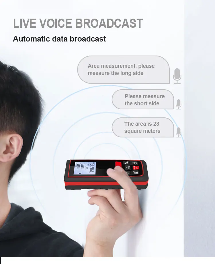 0.16ft-328ft Smart Distance Measuring Device Metre Laser Measurement ...