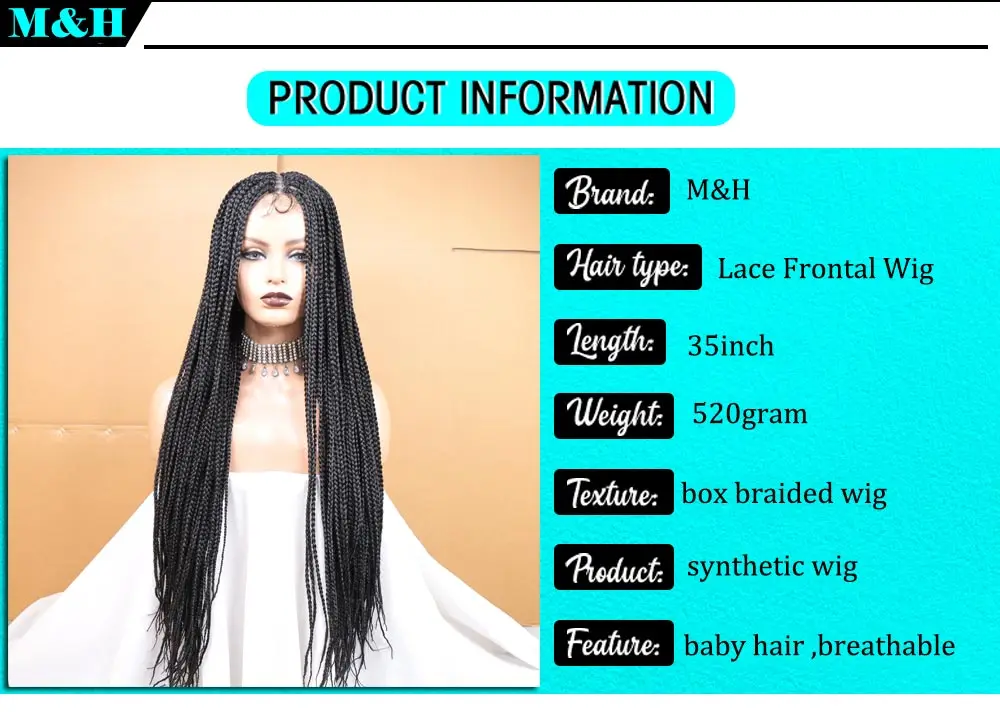 Synthetic Full Lace Front Cornrow Braid Wigs For Black Women Wholesale