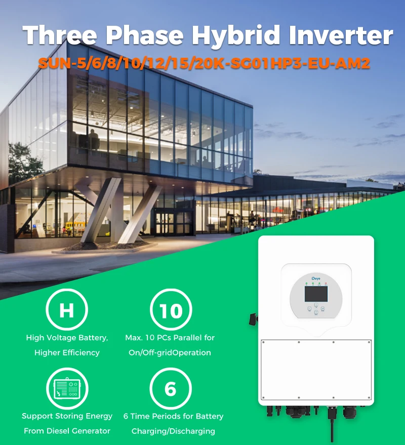 Deye 20KW Hybrid Solar Inverter for EU House - High Efficiency