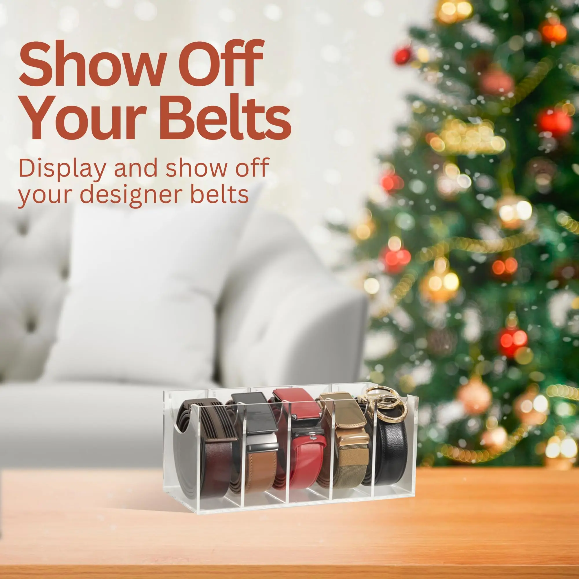High Quality Acrylic Belt Organizer Hot Selling Display 5 Layer Belt ...