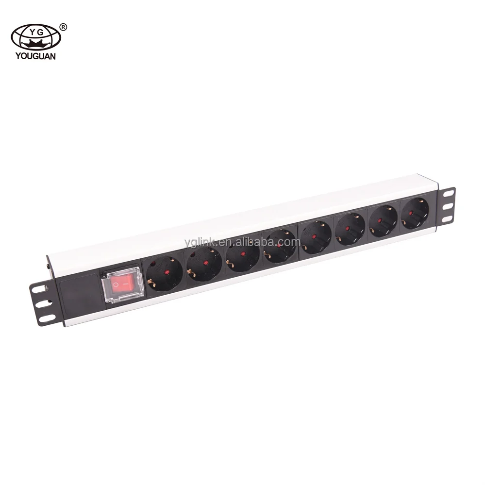 19 "1u Pdu 16a 250v 8路德国型插座，带开关电源分配单元pdu插座 - Buy Pdu,Pdu插座,电源分配单元 ...