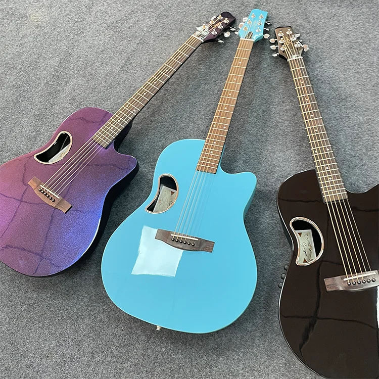 Wholesale Round Back Carbon Guitar - Solid Top Acoustic