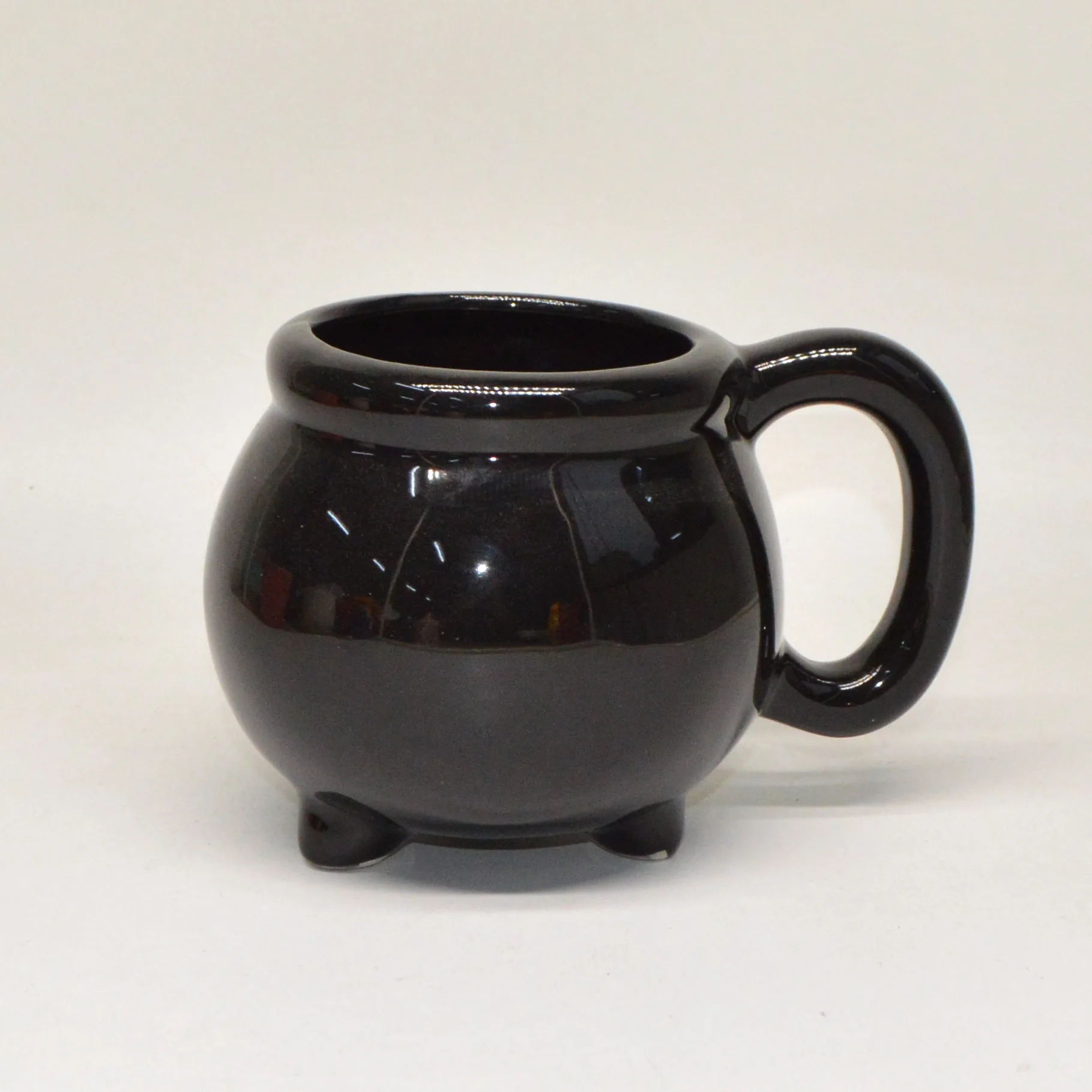 Customized Printing Logo Black Ceramic Cauldron Mug Coffee Cup Wicked ...