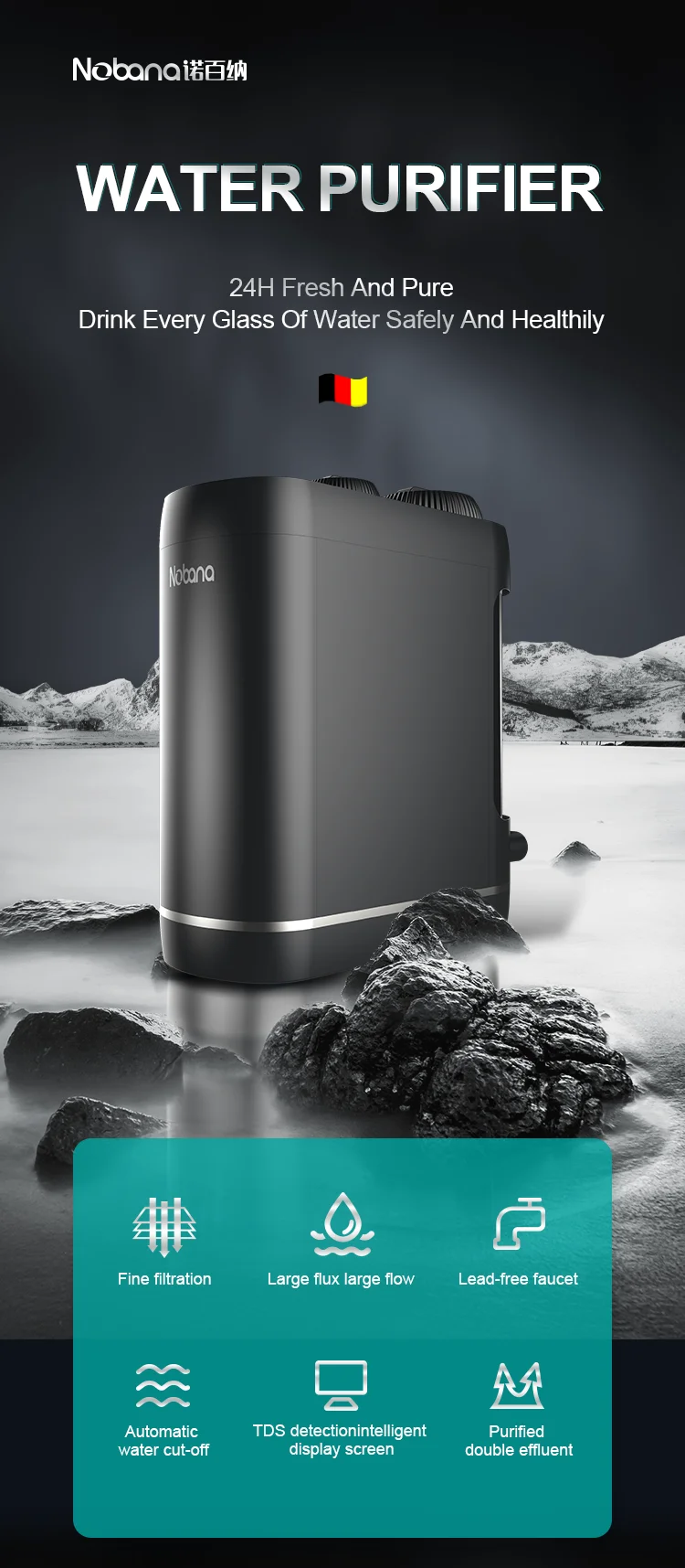 Nobana 800GPD Reverse Osmosis System - Pure Water Solution