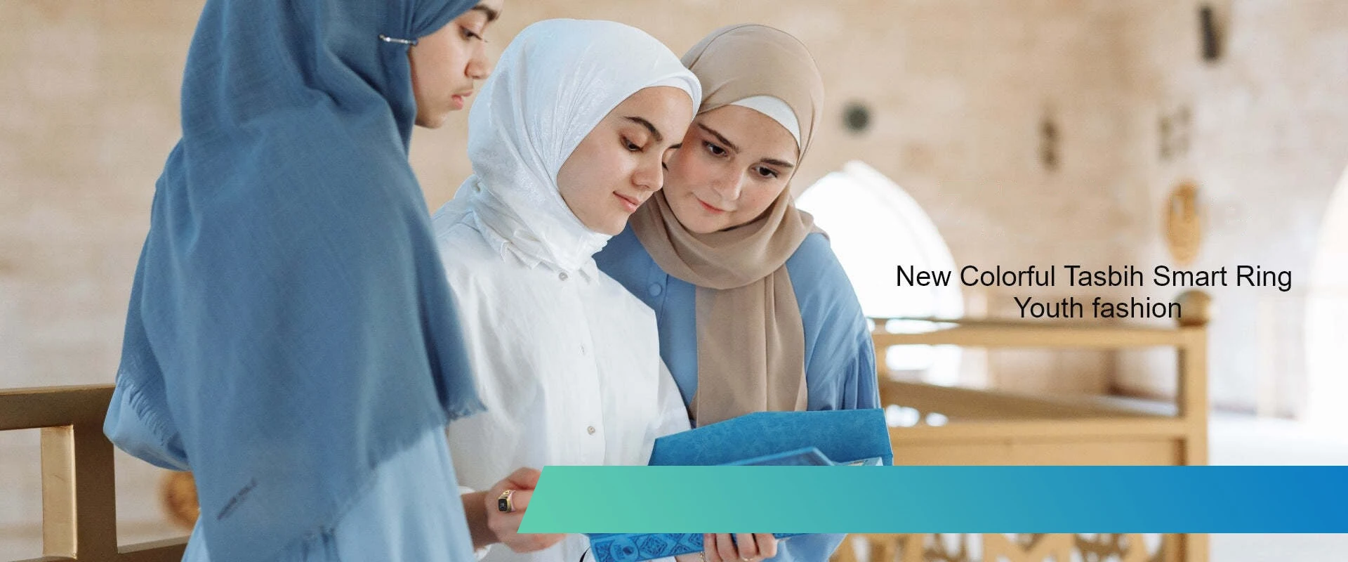 Muslim Prayer Counter Ring - Smart Ring with Tasbih Beads