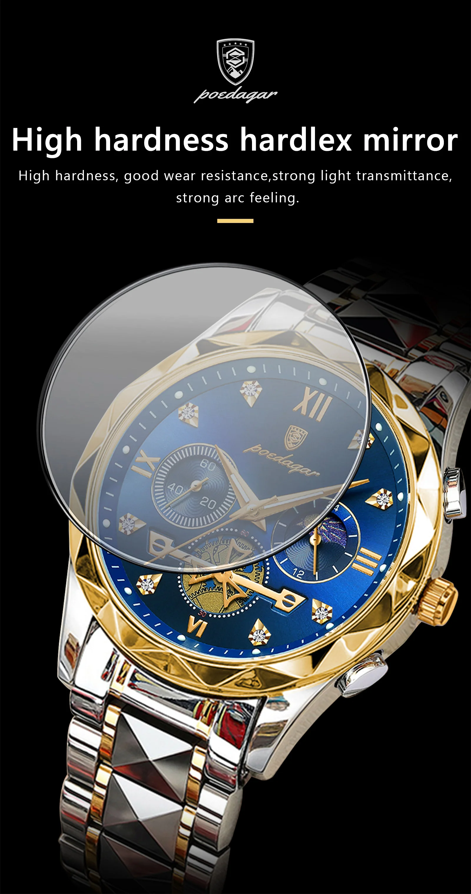 POEDAGAR 996 Luxury Men's Wrist Watch - Waterproof & Luminous