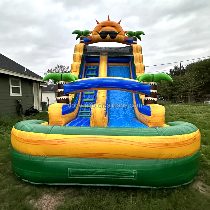 Jumbo Size Commercial Jungle Tree Bouncer Slide Pool Double Lane ...
