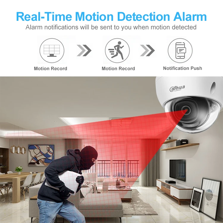 Dahu 8ch 4ch 4k Ipc-hdbw2831e-s-s2 Motion Detection Surveillance System 8mp 4mp Ir Poe Dome ...