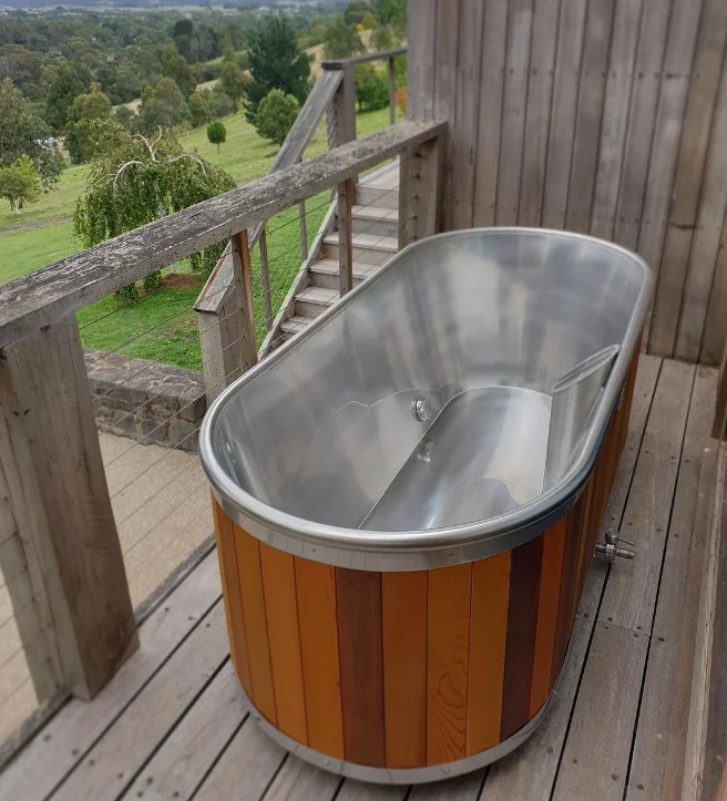 New Design Wooden Cold Plunge Tub - Canadian Cedar Spa