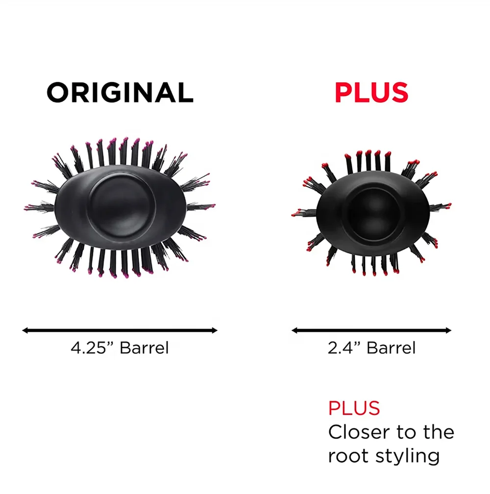 1 Step Volumizer Blow Dryer Brush Negative Ion Ceramic Hot Air Round