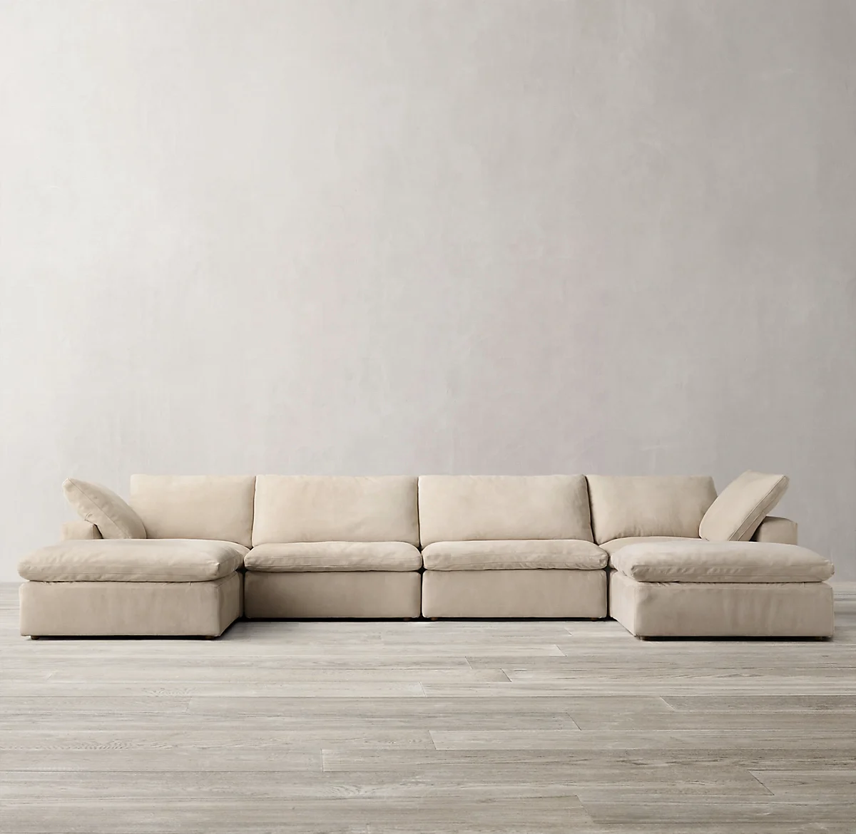 4 Seater Chaise Modular Soft Sofa Apartment Hotel Couch Living Room ...