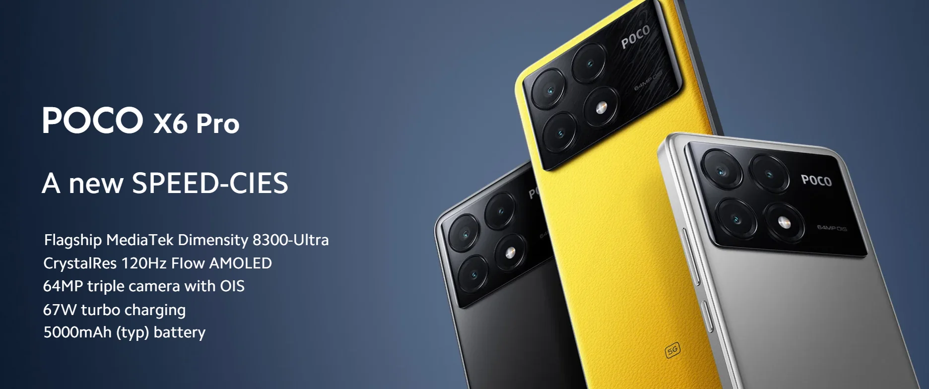 POCO X6 Pro 5G - Octa Core, 64MP Camera, 67W Charging