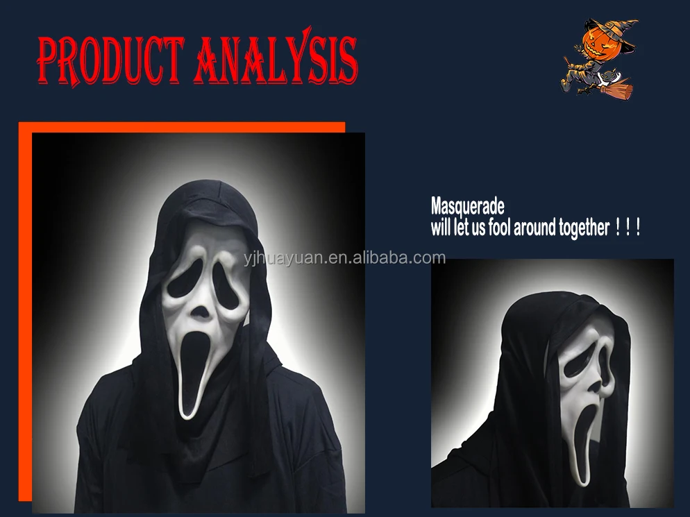 Halloween Scary Burst Ghost Face Male Monster Clown Mask Popular Party ...