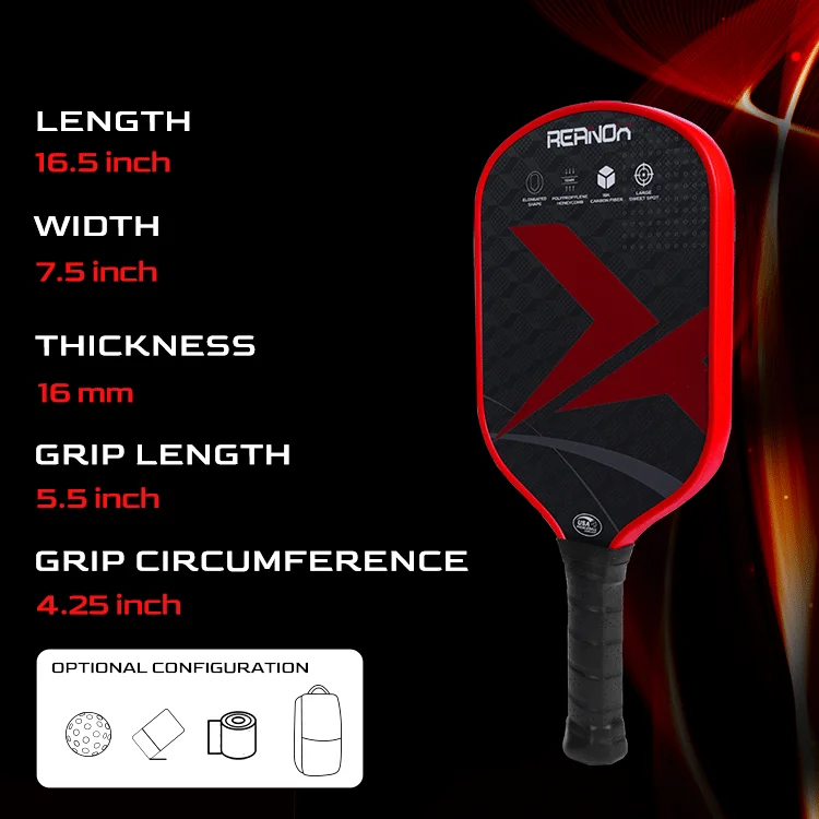 Reanox 2024 Pickleball Paddle Thermoformed Custom Carbon 18K Pickleball ...