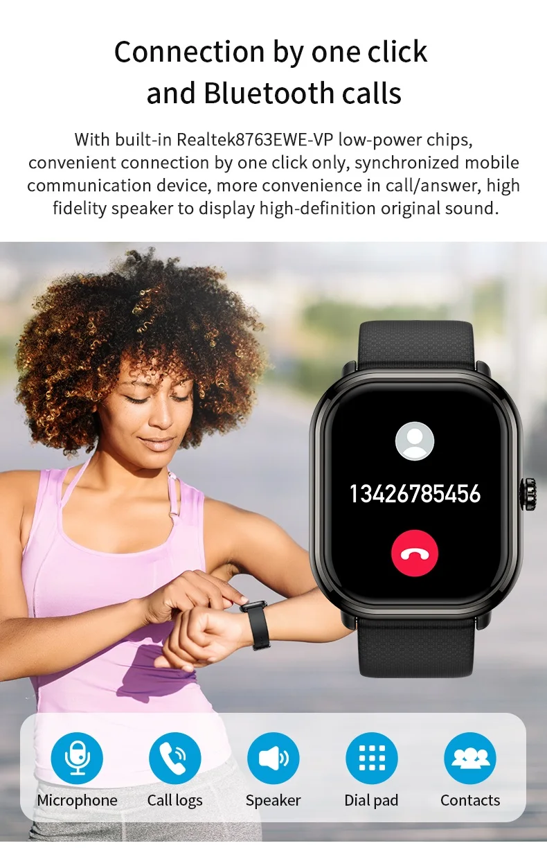 1.96" Amoled Screen Smart Watch P101s With Rtl8763ewe Chip Fitcloudpro App Music Control Multi ...