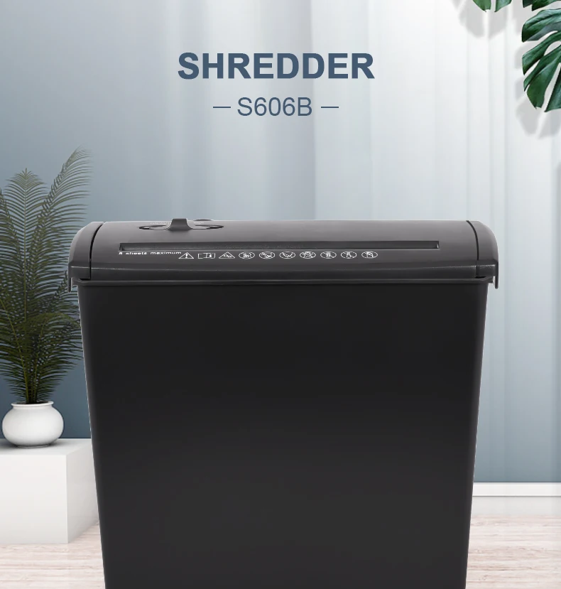 S606B Strip Cut Paper Shredder for Home & Office, Shreds 5 Sheets, 10L ...