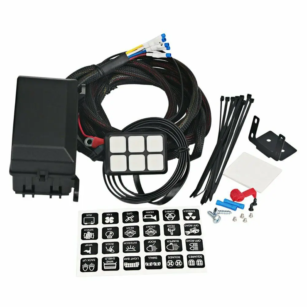 Universal Circuit Control Box Button Switch Pod Touch Switch Box 6 Gang ...
