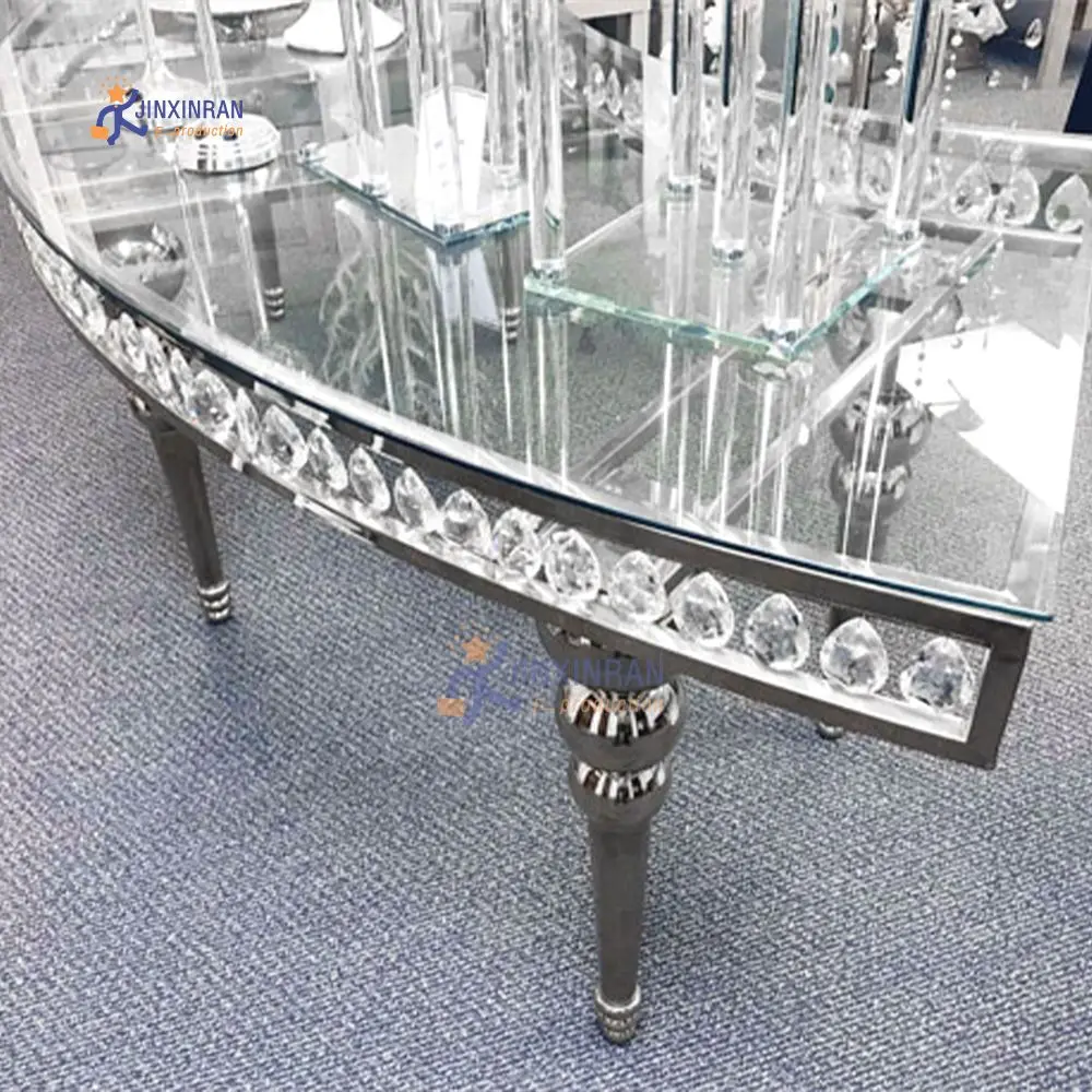 Hot Event Rental S Shape Serpentine Stainless Steel Glass Mirror Top ...