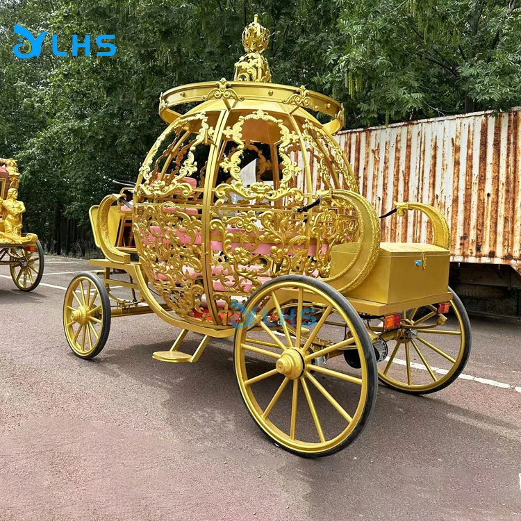 Yellow Princess Horse Buggy/cinderella Pumpkin Horse Carriage/wedding ...