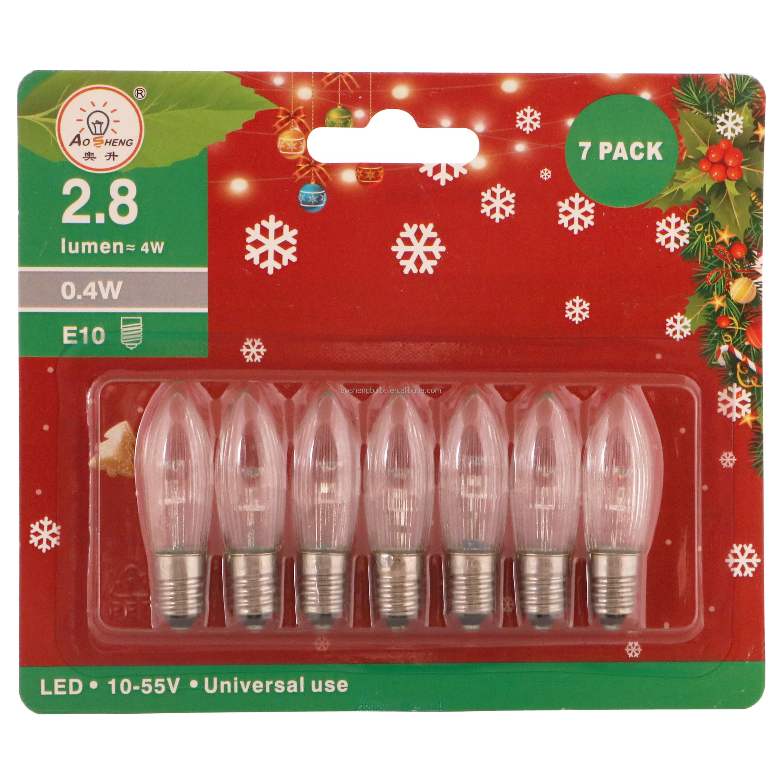 C6 LED Bridge Type Bulb - 8-55V 0.1-0.2W C6 LED Candle Bulb
