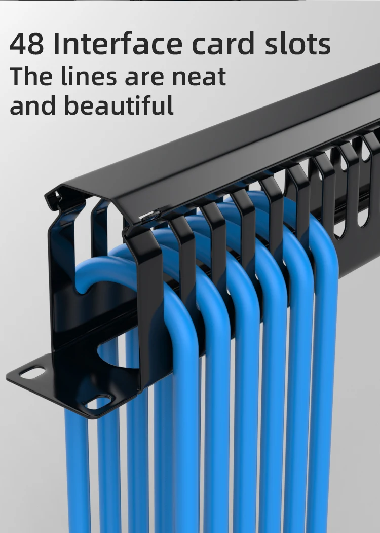 Zhefan 19'' Rack Mount Cable 1u 2u Management For Network Cabinet Rack ...