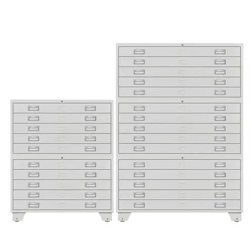 Mobile Map Storage Rack - Durable & Adjustable Filing System