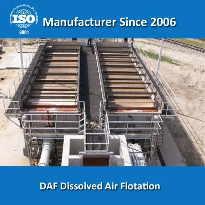 Dissolved Air Flotation Daf Equipment For Tss Removal 100m3 Per Hour ...