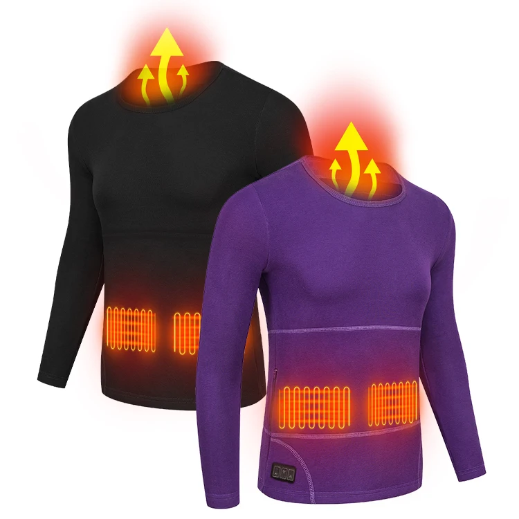 Usb Electric Merino Wool Carbon Fiber Heating Thermal Underwear Woman L ...