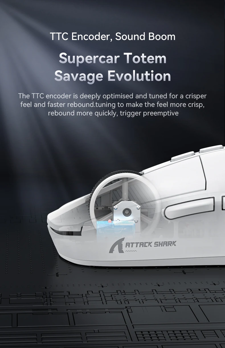 Attack Shark X6 Mouse - Lightweight E-Sports Wireless Gaming Mouse