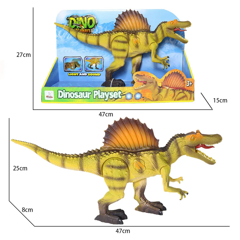 Movable Jar and Arm Spinosaurus Model Plastic Electric Dinosaur Toy ...