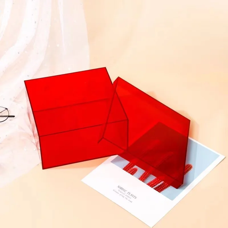 Clear Perspex Display Boxes Acrylic Translucent Green Gift Package Box ...